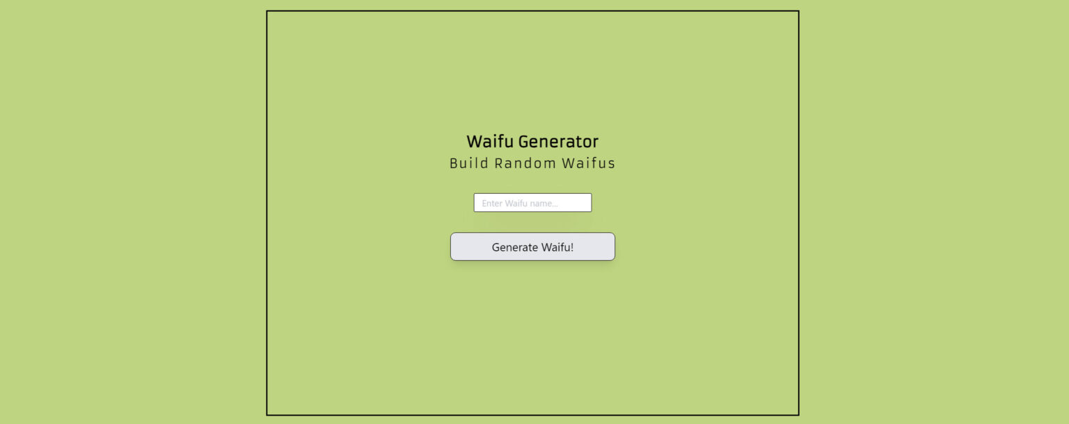 Waifu Generator (best AI image anime makers) – Waifu For Laifu